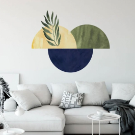 Watercolor Boho Decals, Abstract Half Circle Shapes Decal, Nursery Wall ...