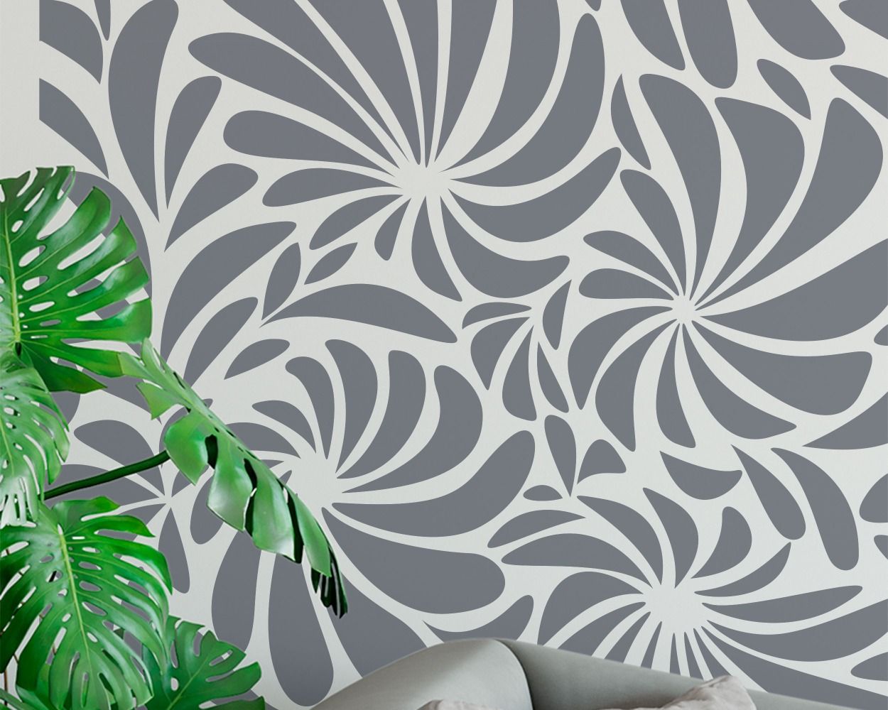 Best Beautiful Romantic Floral Pattern Vinyl Wall Decal | Huetion