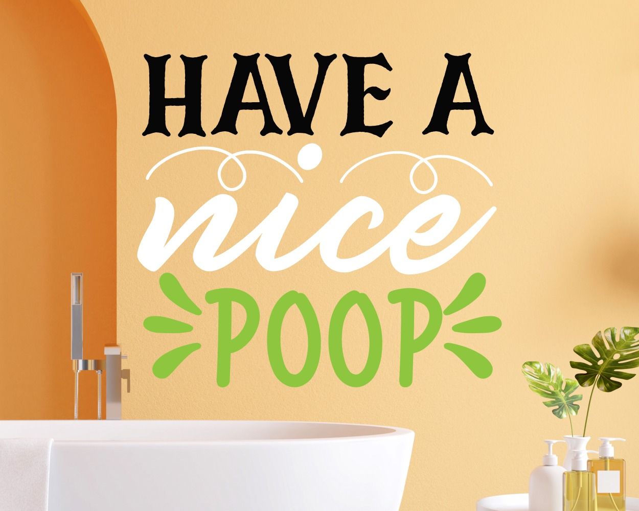 Have A Nice Poop Quote Wall Stickers for Bathroom Decor | Huetion